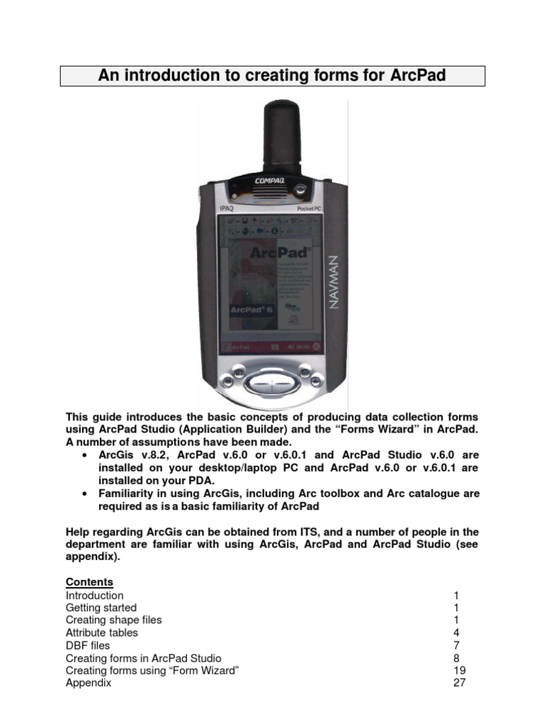 Arcpad Forms | PDF | Arc Gis | Computing
