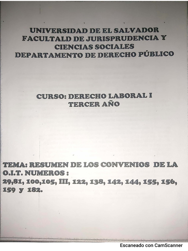 Resumen Convenios Oit | PDF
