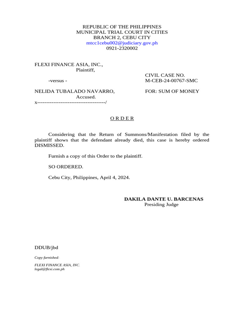 Dismissal - DIED | PDF