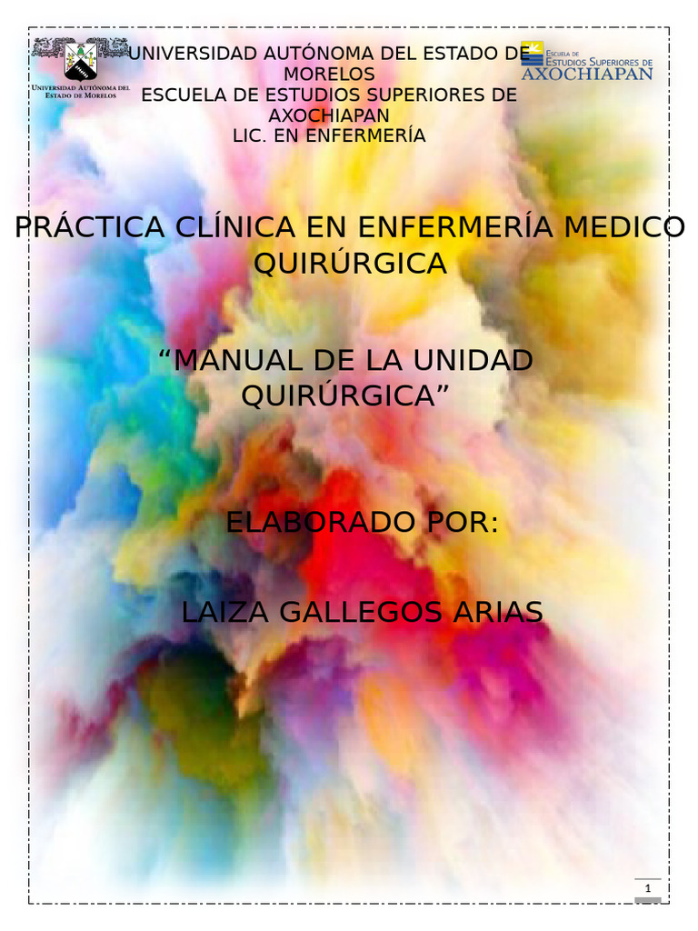 Manual Practicas Unidad Quirurgica Laiza | PDF | Cirugía | Hospital