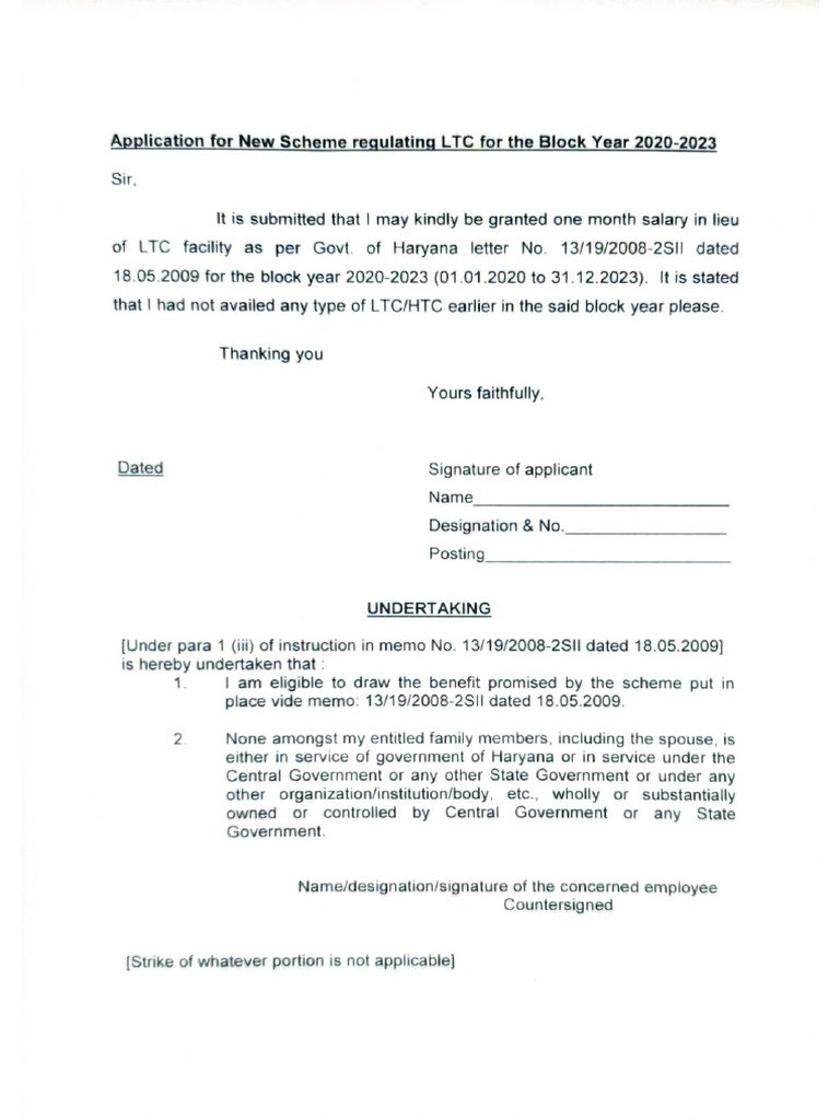 LTC Form | PDF
