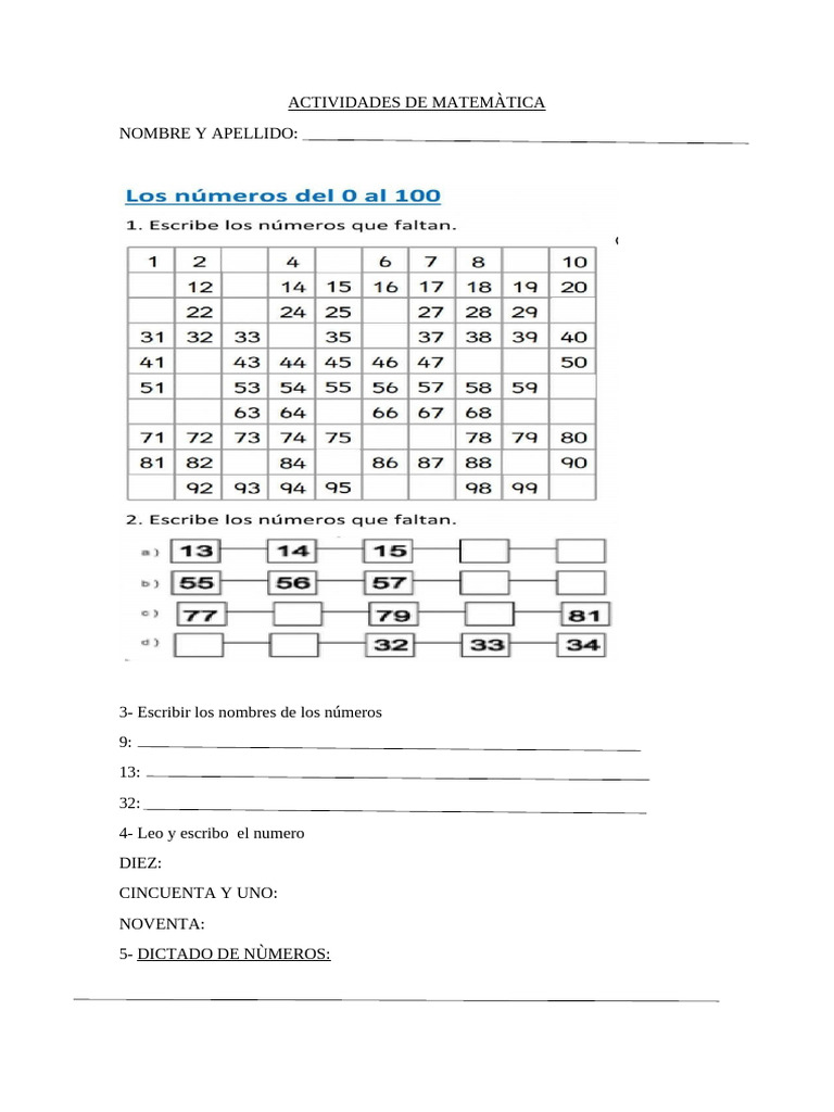 Actividades de Matemàtica Pruebita | PDF