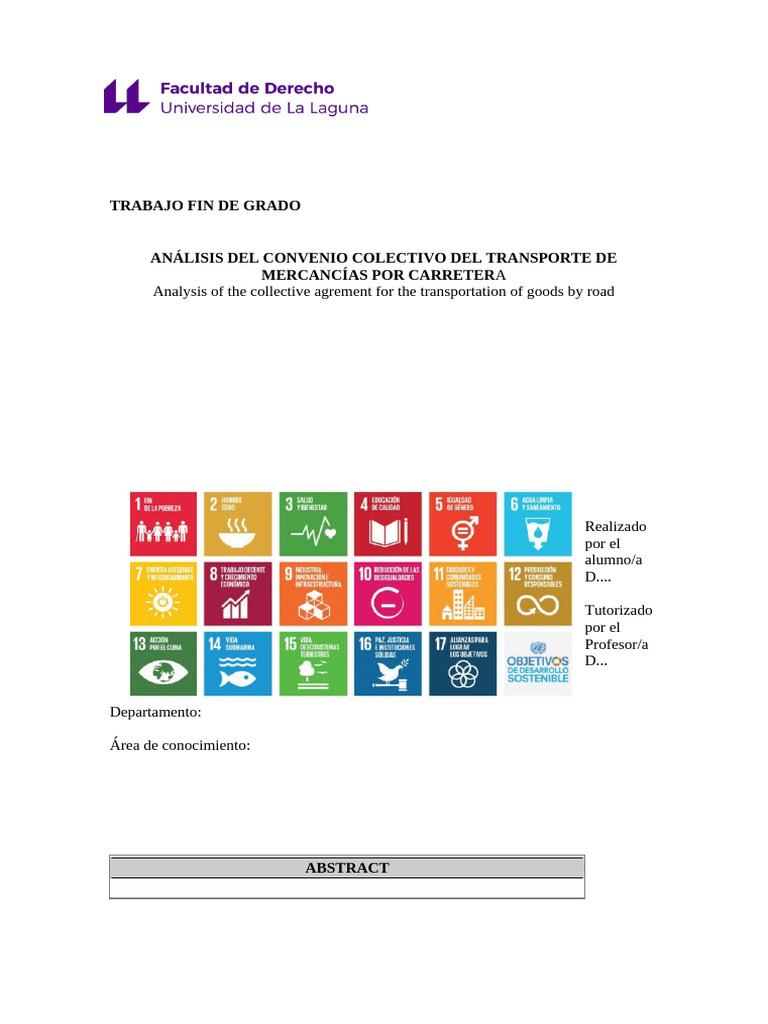 TFG Convenio | PDF | Derecho laboral | Transporte