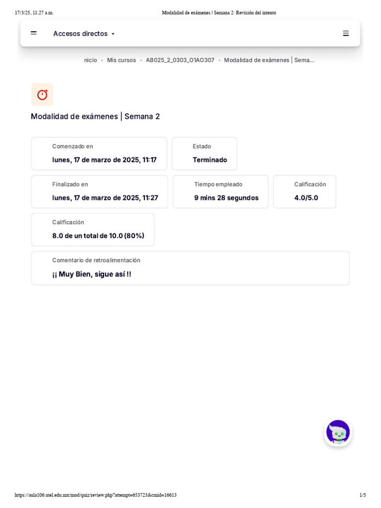 Modalidad de Exámenes T - Semana 2 - Revisión Del Intento | PDF | Sustentabilidad | Ciencia ...