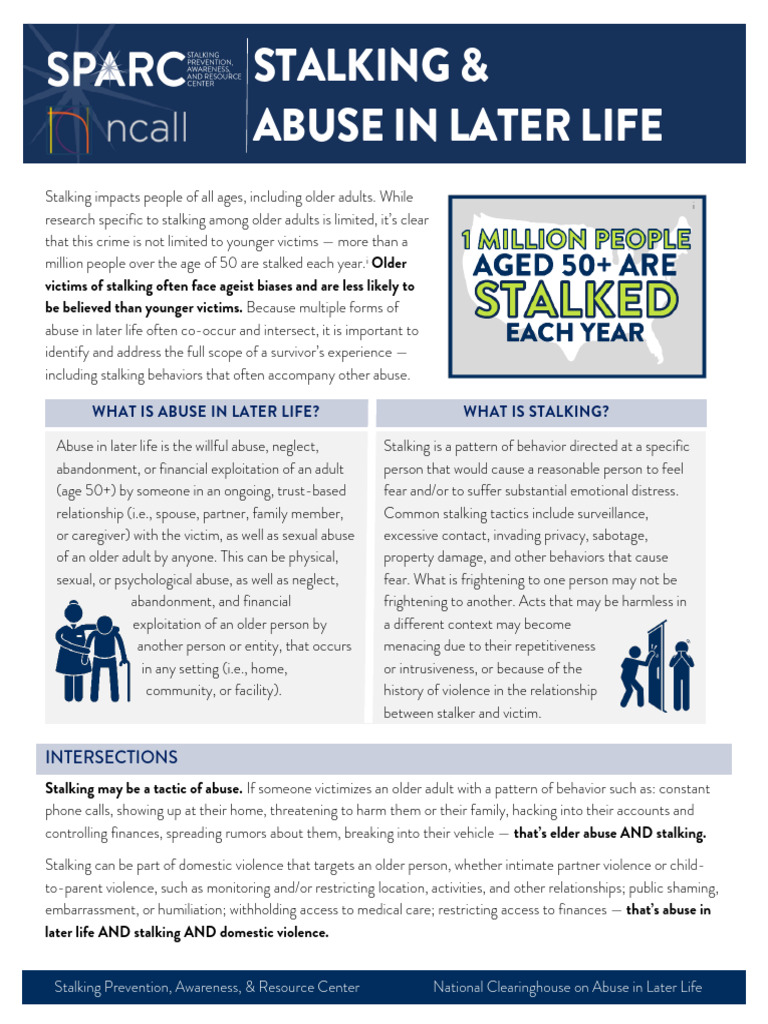 Stalking Abuse in Later Life | PDF | Stalking | Violence