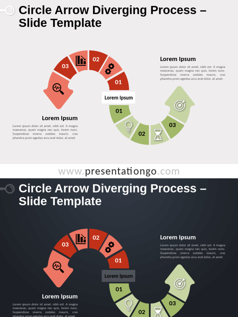 2 1139 Circle Arrow Diverging Process PGo 4 3 | PDF