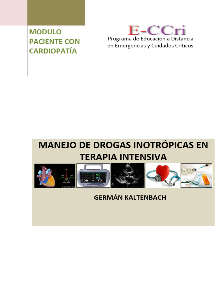 Manejo de drogas inotrópicas en UTIP | PDF | Norepinefrina | Fisiología