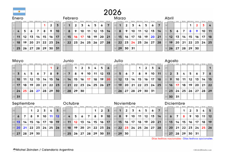 Calendario Michel Zbinden 26 | PDF