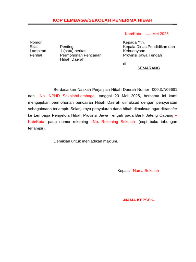 Surat Permohonan, Pakta Integritas, Surat Pernyataan Tanggung Jawab Mutlak, Kuitansi 2025 | PDF