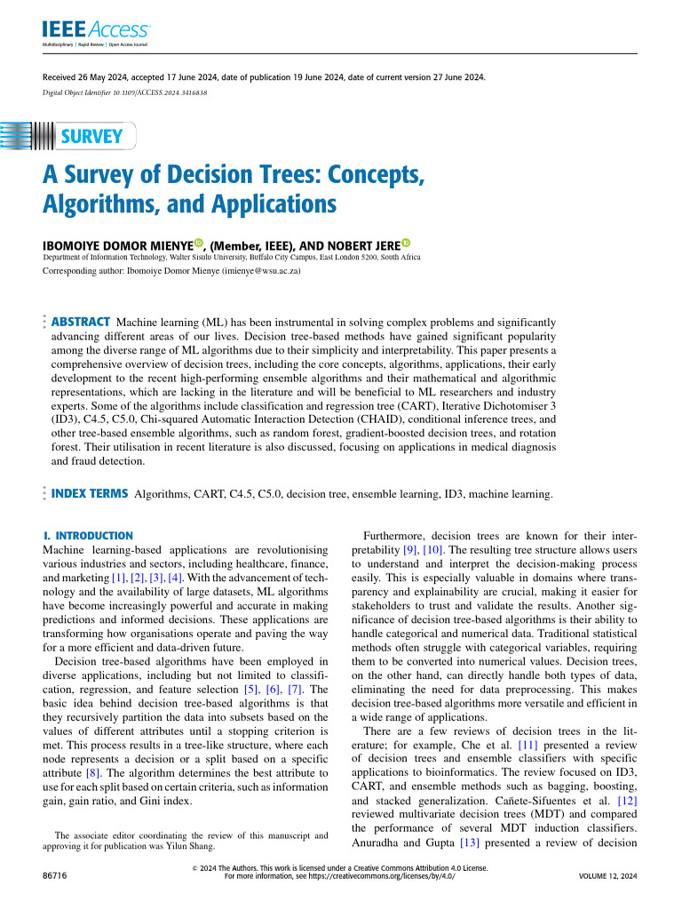 Comprehensive Survey of Decision Trees | PDF | Principal Component ...