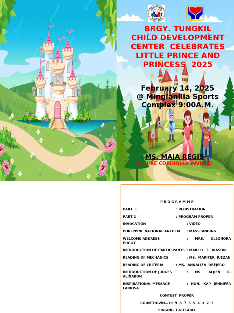 Prince and Princess Program 1 | PDF