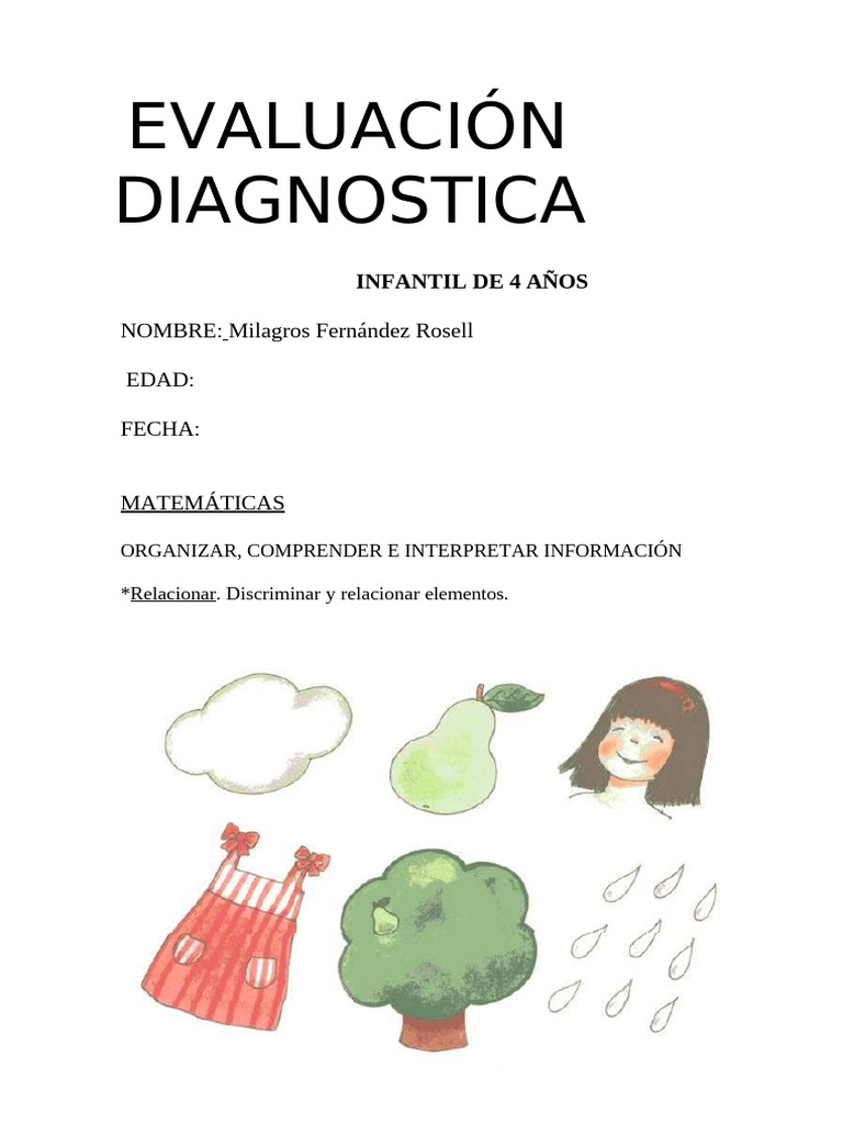 2-4-Años-Prueba-Ev.-Inicial-Matemáticas 2025 | PDF