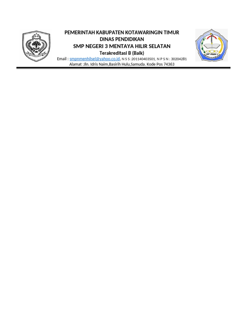 Kop SMPN 3 MHS | PDF