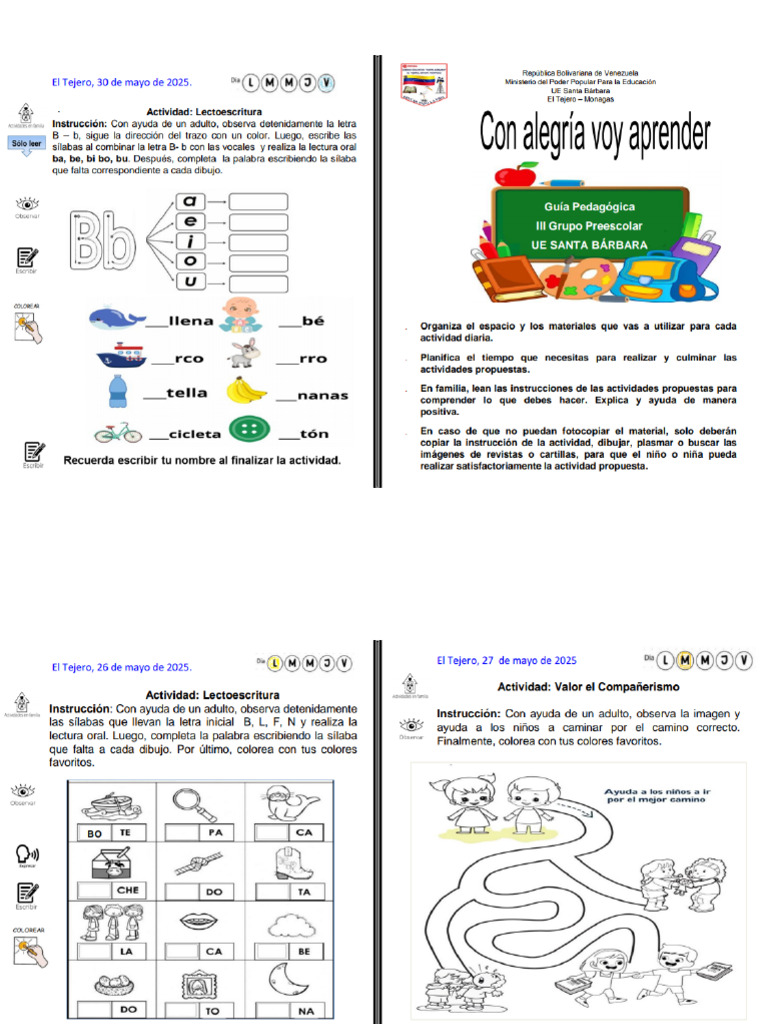 Guía Pedagógica III Gpe Del 26 Al 30-05-2025 | PDF
