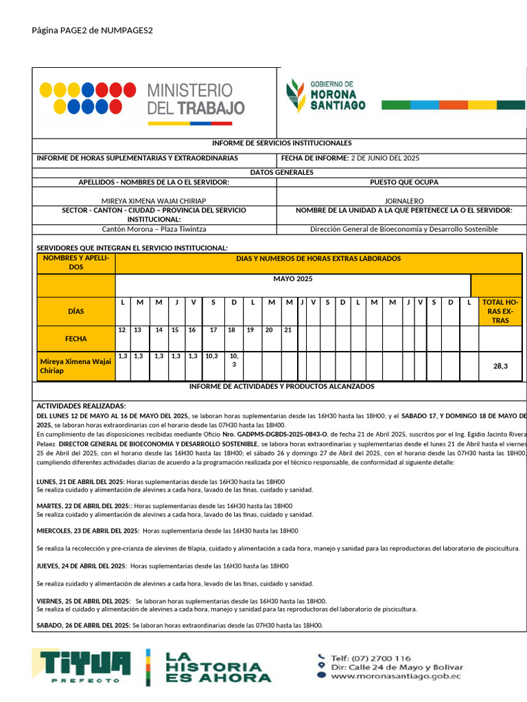 Informe Mireya Mayo 2025 | PDF