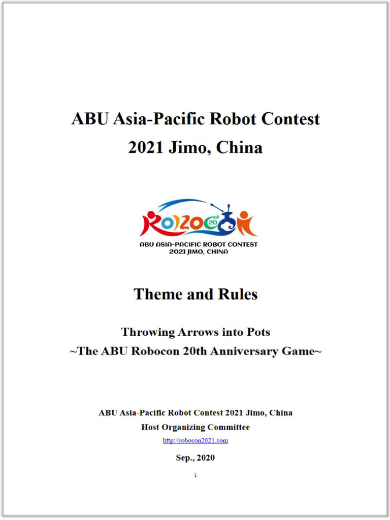 ABU Robocon 2021 | PDF