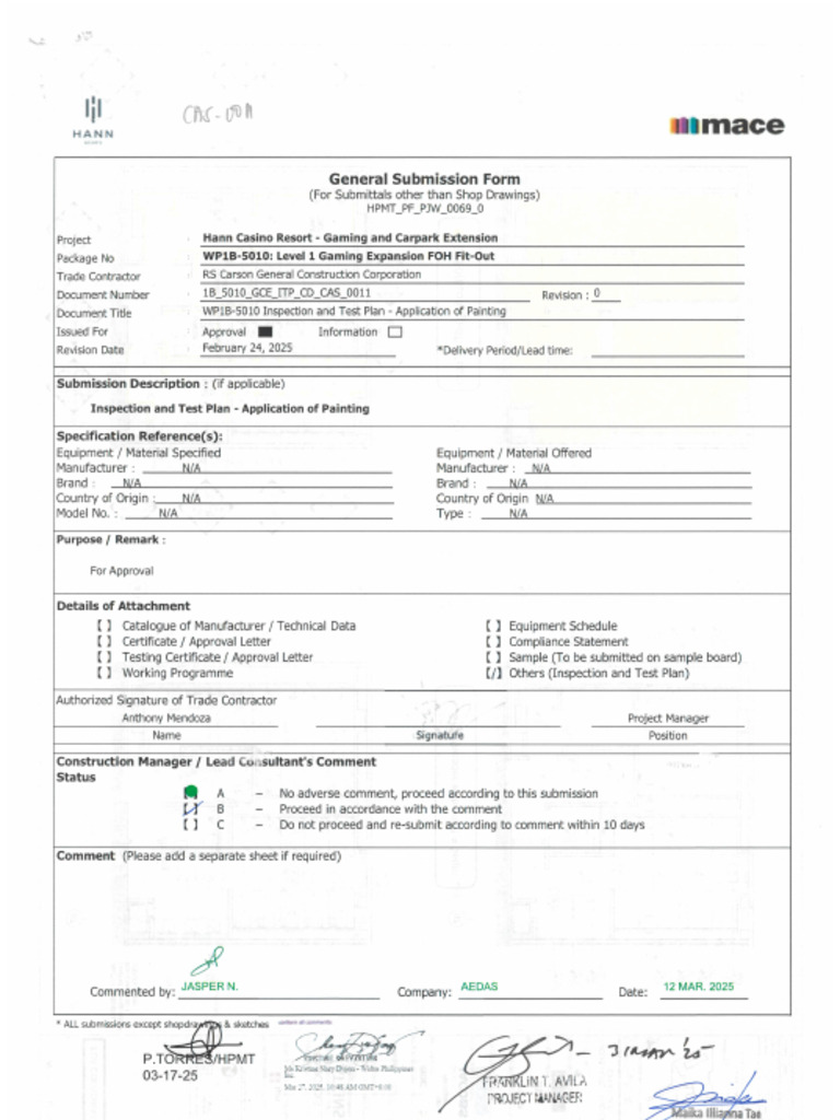 5010 Itp - Application of Painting - Signed | PDF