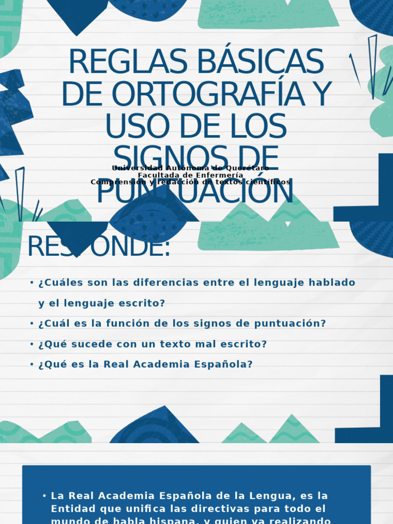 Reglas Básicas de Ortografía y Uso de Los Signos de Puntuación | PDF ...
