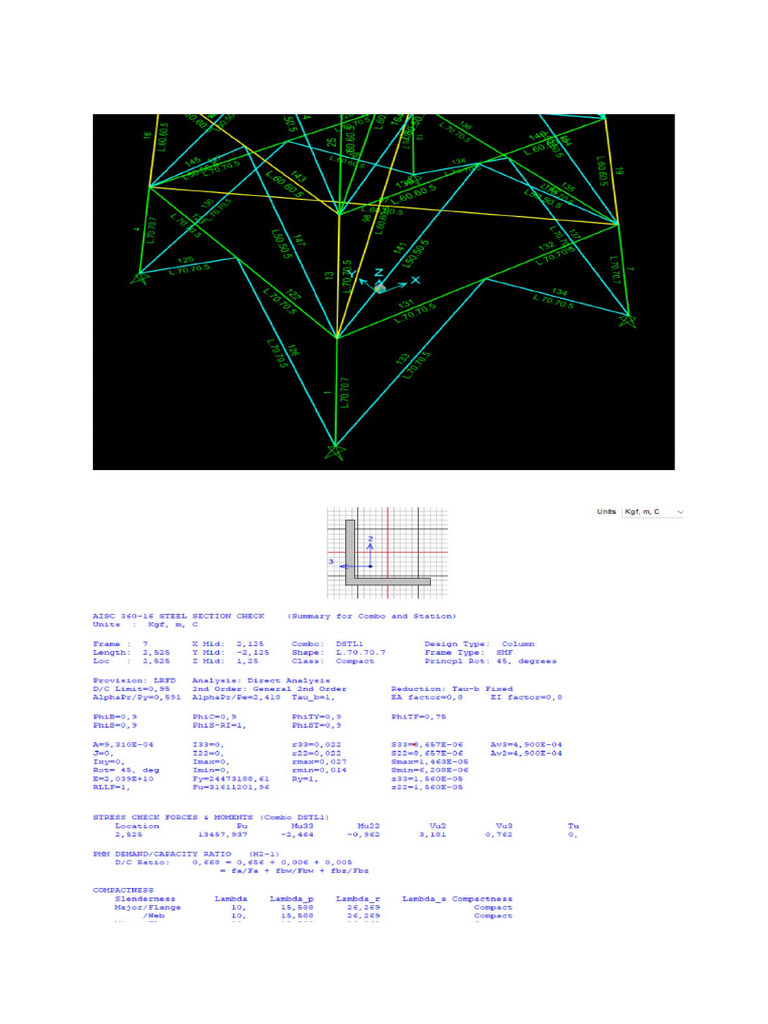 Sap2000 Menara | PDF