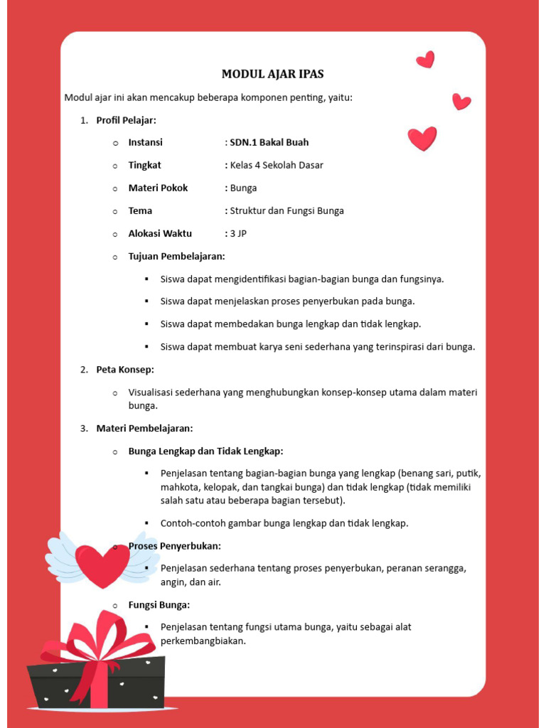 Modul Ajar Ipas Bunga | PDF