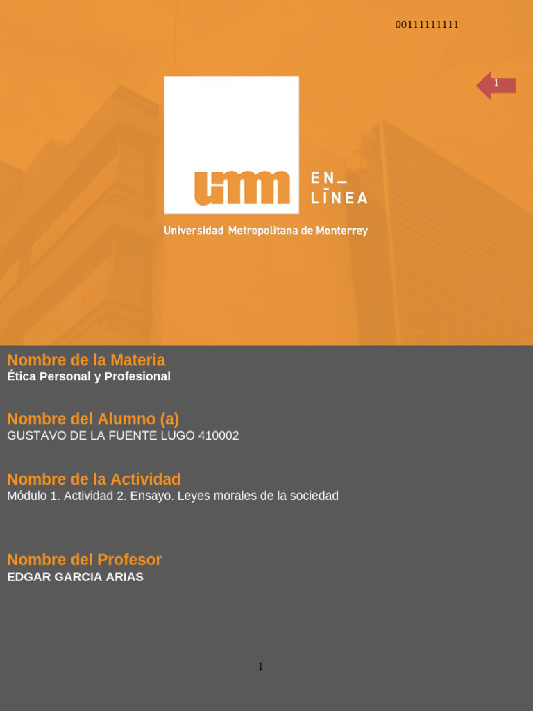 Módulo 1. Actividad 2. Ensayo. Leyes Morales de La Sociedad | PDF | Sociedad | Moralidad