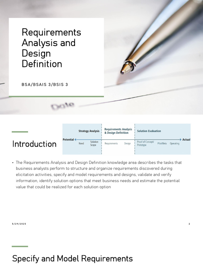 Requirements Analysis and Design Definition | PDF | Information ...