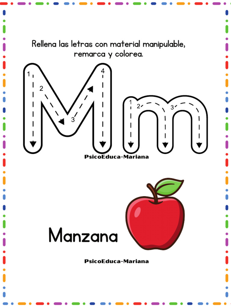Actividades educativas con la letra M | PDF