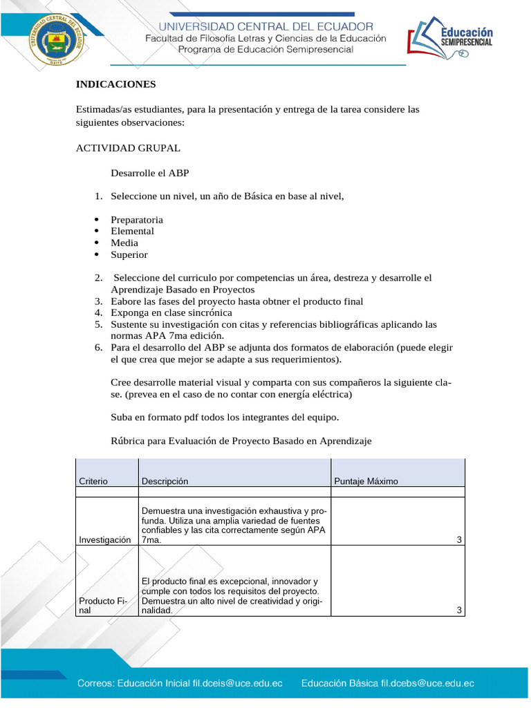 S5 - Act. Grupal - Abp | PDF | Aprendizaje | Plan de estudios
