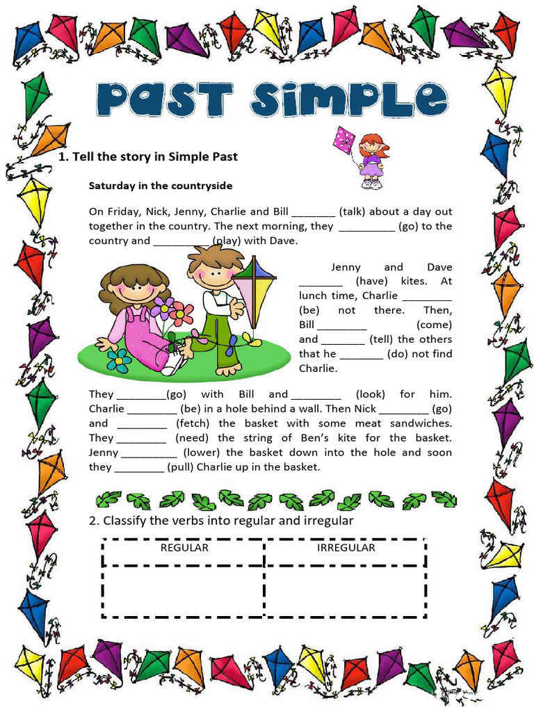 Telling A Story - Practice With Regular and Irregular Verbs in The Past ...
