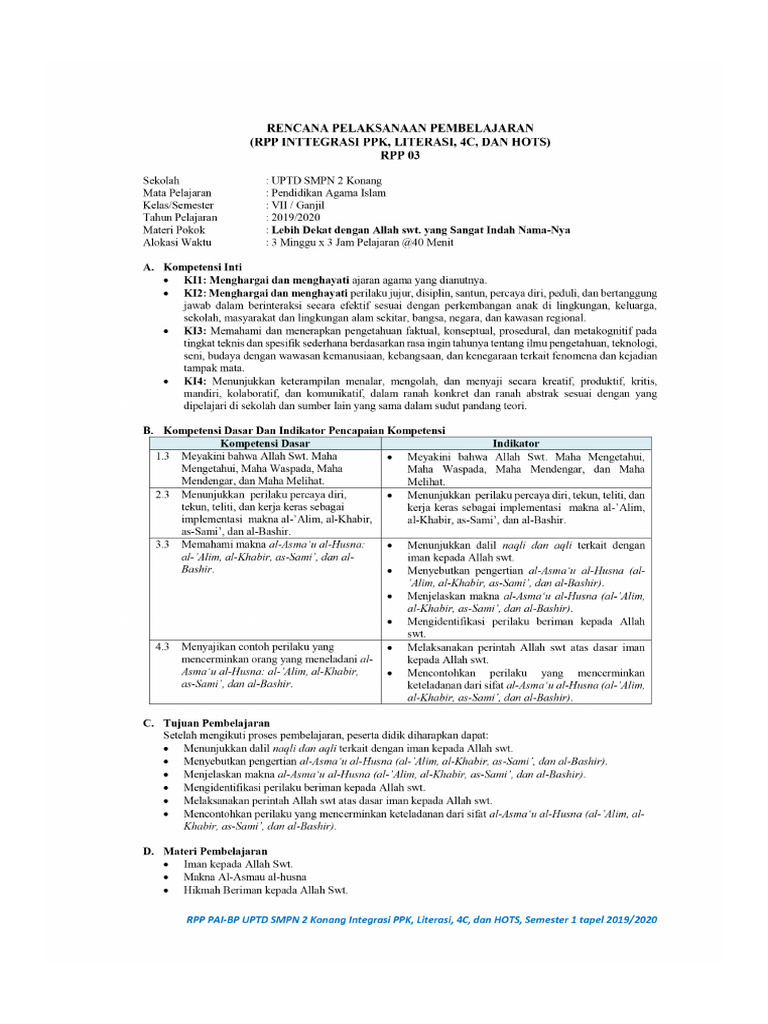 RPP Baru | PDF