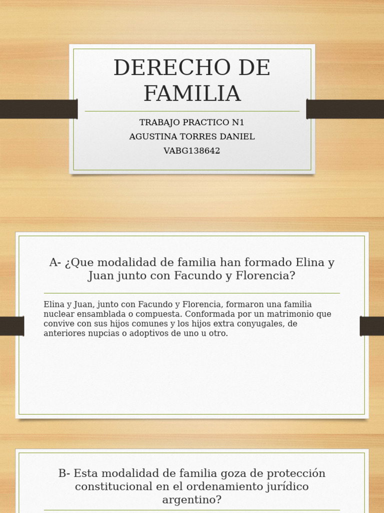 TP1 P1 Derecho de Familia | PDF | Estado (política) | Instituciones sociales