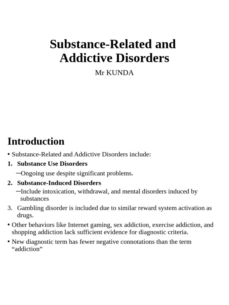 Understanding Substance Use Disorders | PDF | Substance Abuse | Mental ...