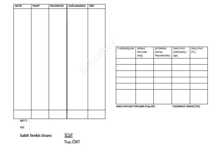 TENKİS TABLO - Öğrenci Nüshası | PDF