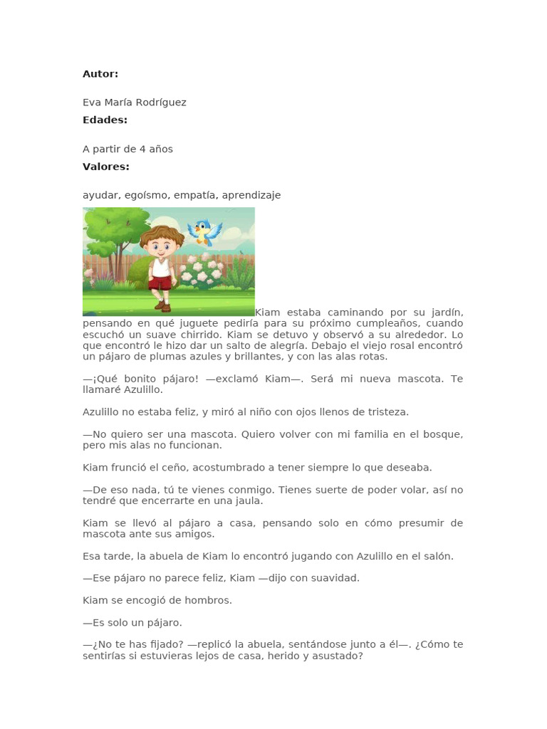 La lección del pajarito azul | PDF