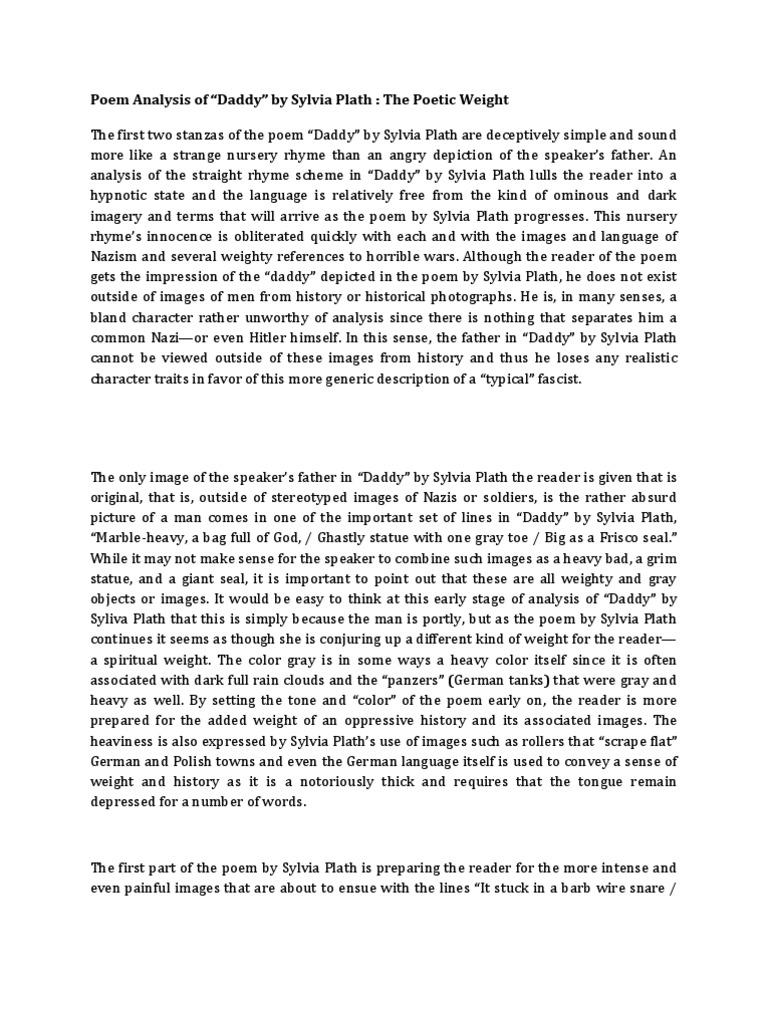 Poetry Analysis for Literature Students | PDF | Sylvia Plath | Poetry