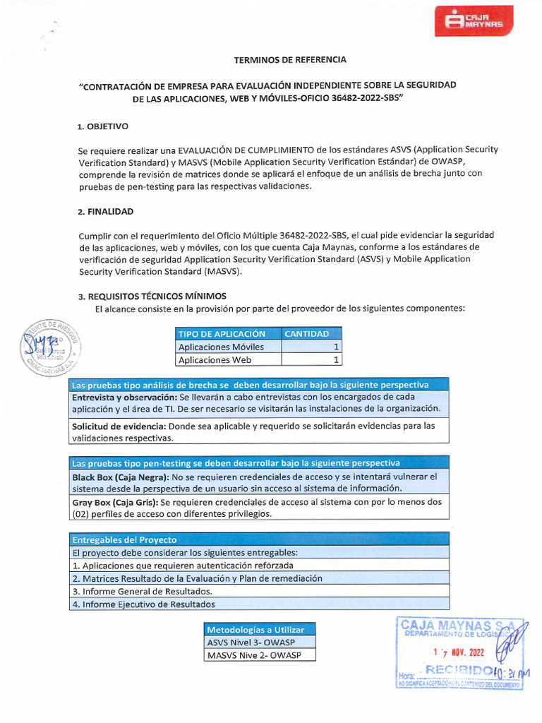 TDR Evaluacion Web y Aplicaciones 250531 073302 | PDF