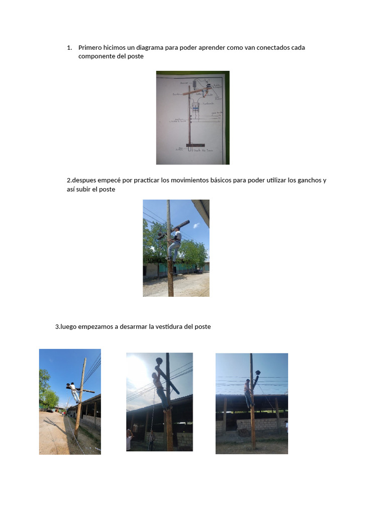 Primero Hicimos Un Diagrama para Poder Aprender Como Van Conectados Cada Componente Del Poste | PDF
