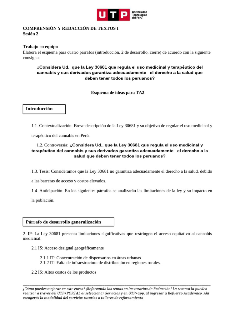 Esquema para TA2 DL | PDF