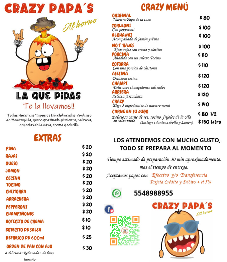 Crazy Menú PDF | PDF