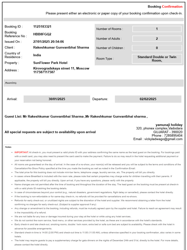 Format Ticket Confirmation | PDF