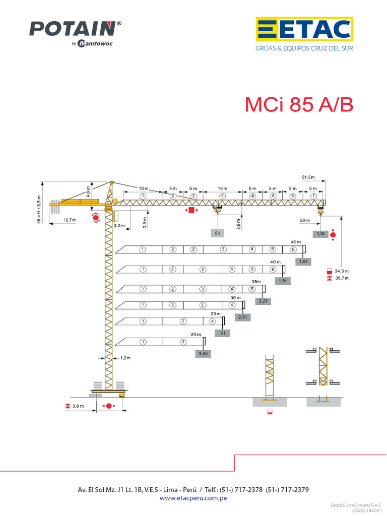 Potain Mci 85a | PDF
