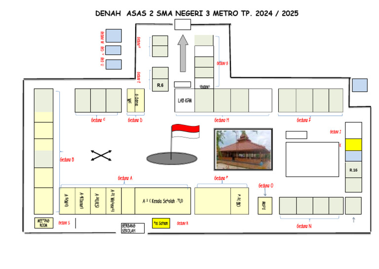 Denah Asas 2 Sma n 3 Mtr Tp 2024 2025 | PDF