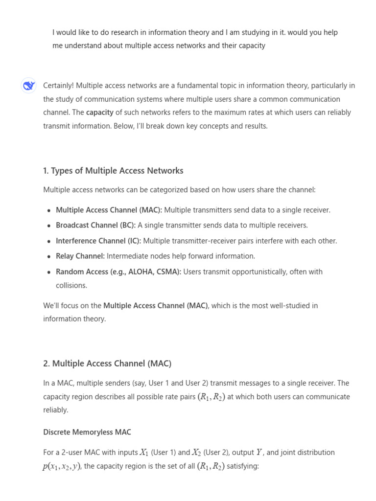 Understanding Multiple Access Networks | PDF | Channel Access Method ...