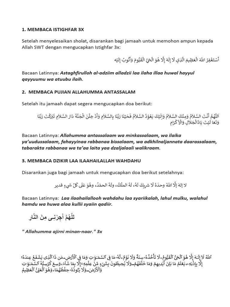Tata Cara Berdoa Setelah Sholat | PDF | Monoteisme | Sufisme