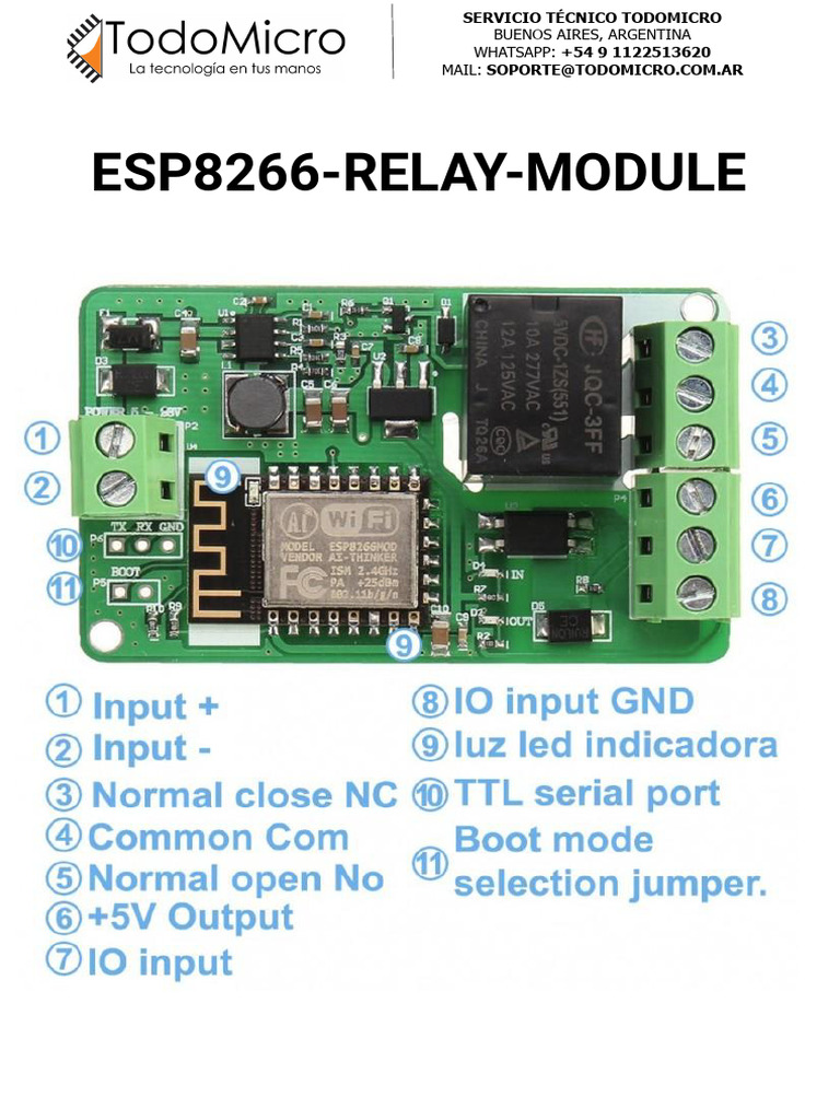 Esp8266 Relay Module Manual | PDF | Relé | USB