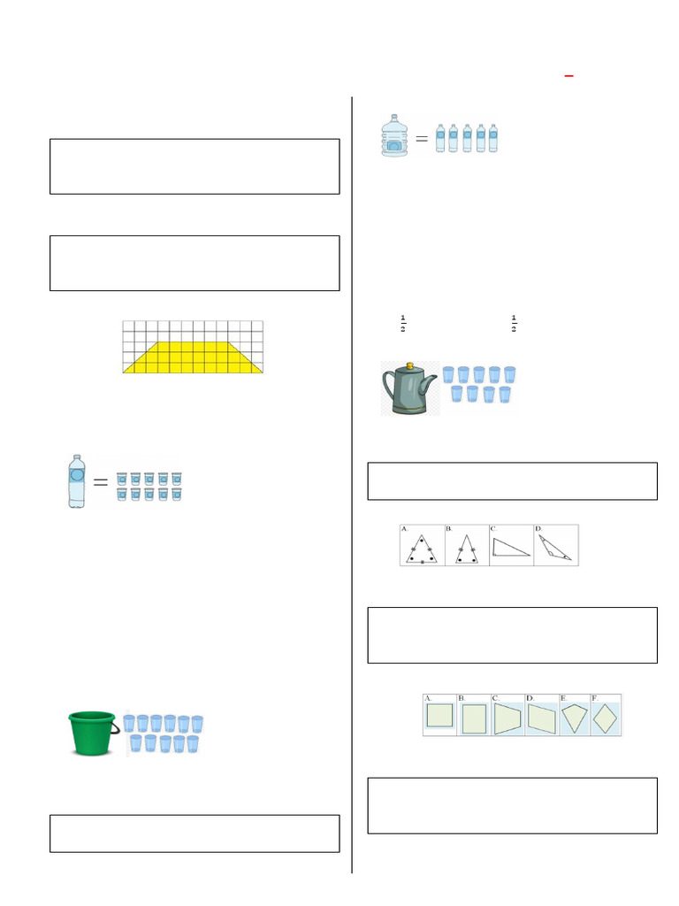 Kisi-Kisi Ulangan MTK Kelas 4 | PDF