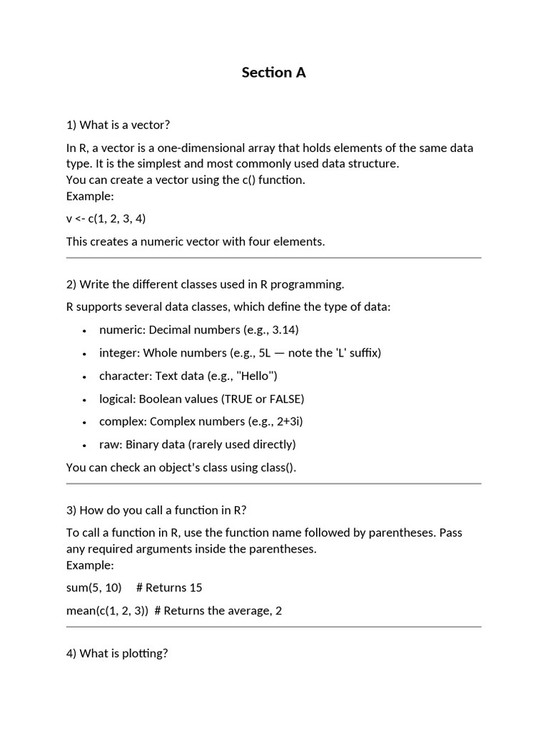 R Questions With Solution | PDF | Probability Distribution | Measure Theory