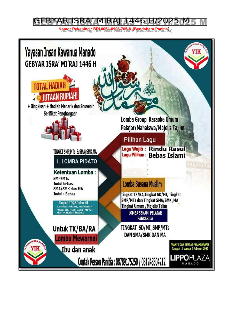 Undangan Talkshow Sekolah It Harapan Bunda (1) | PDF