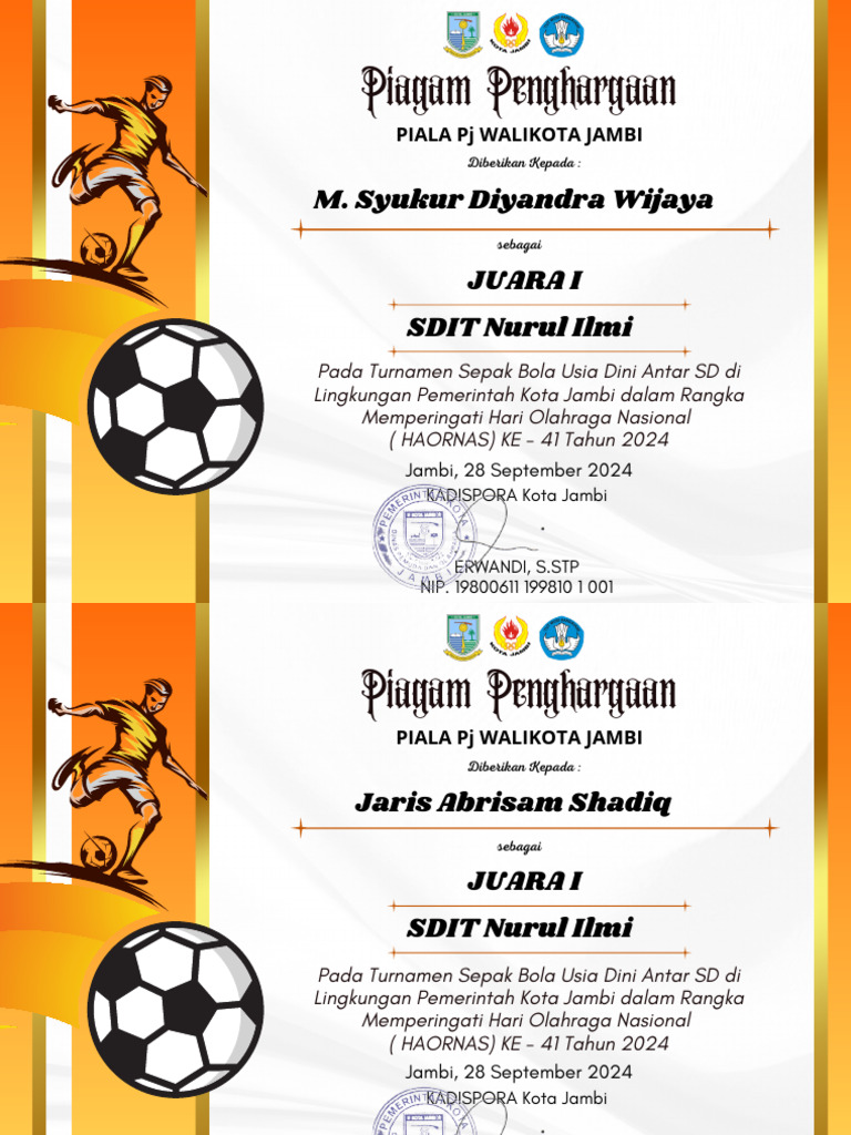 (Buat Banyak 1) Piagam Penghargaan | PDF