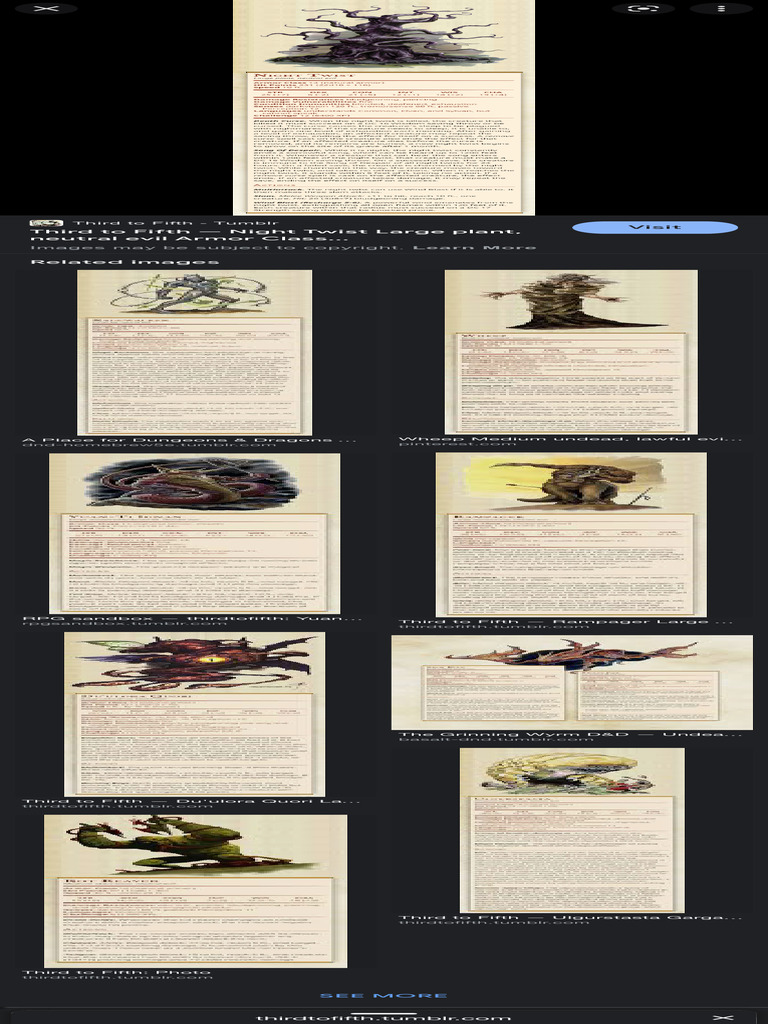 Night Twist DND - Google Search | PDF